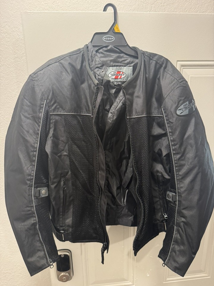Joe Rocket Velocity Mesh Black Motorcycle Jacket Black Men's Size M | eBay