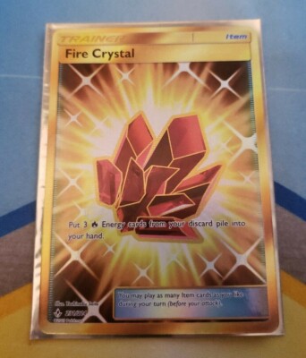 Fire Crystal Secret Rare Pokemon Sun and Moon Unbroken Bonds 231/214 ...