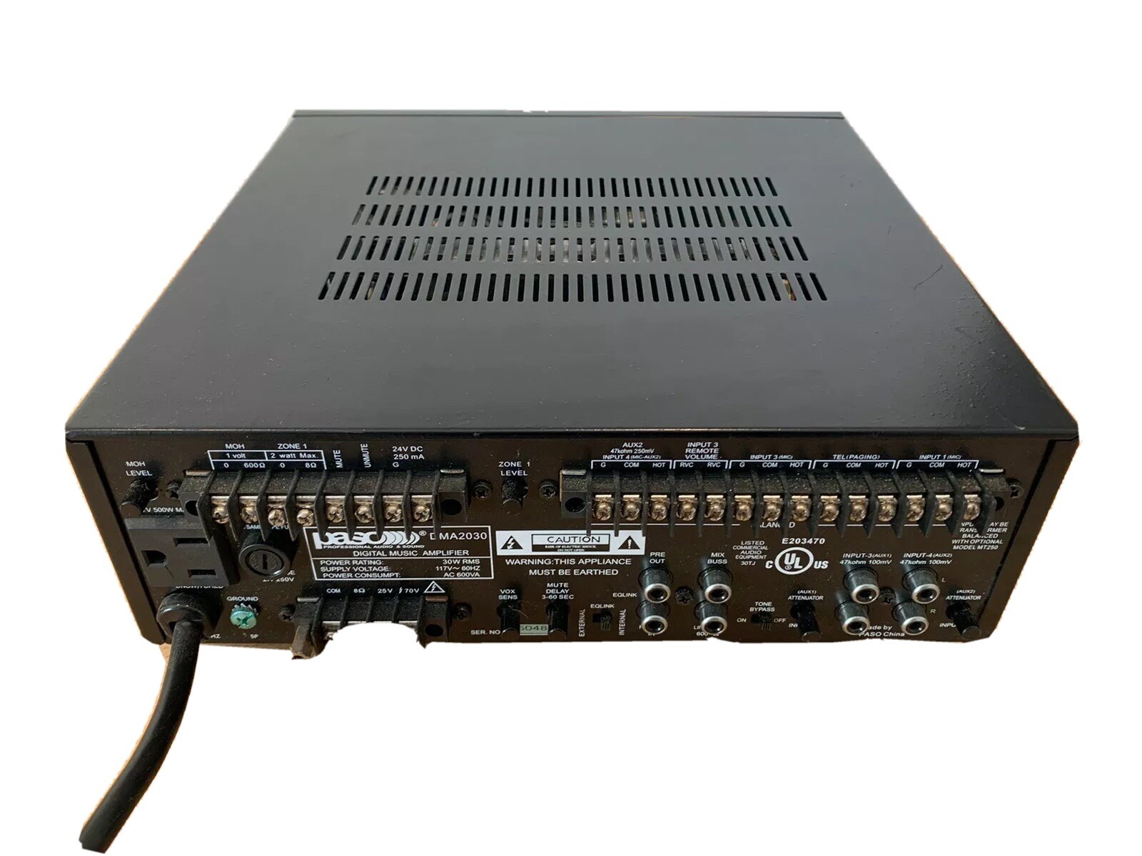 Paso Digital Music Amplifier DMA 2030 DMA2030 Tested Working for sale ...