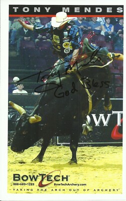 Tony Mendes PBR Professional Bull Riders Autograph 5x8 Signed Photo | eBay