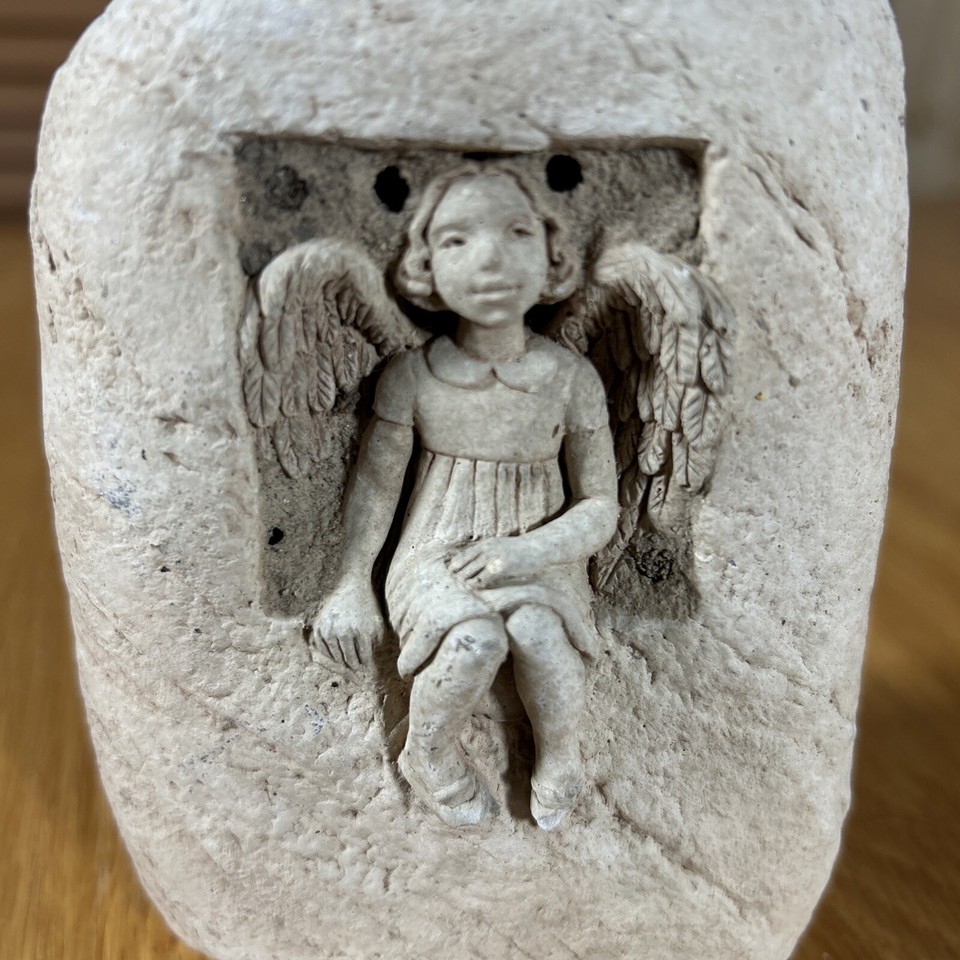 Carruth Studio Angel Girl Stone Sculpture Indoor Outdoor 1999 Vintage ...