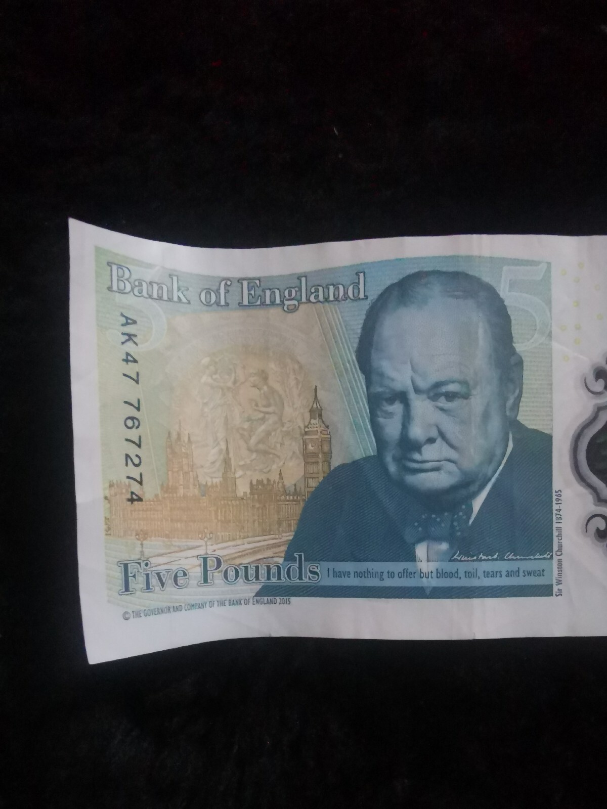 AK47 £5 Note Genuine Banknote GBP Five Pound Real Note RARE Serial ...