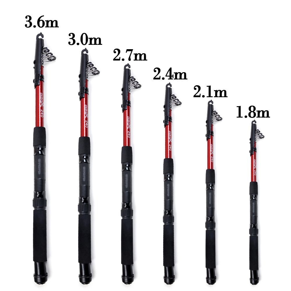 Sea Pole Spinning Fiberglass Pen Pole Retractable Telescopic Fishing ...