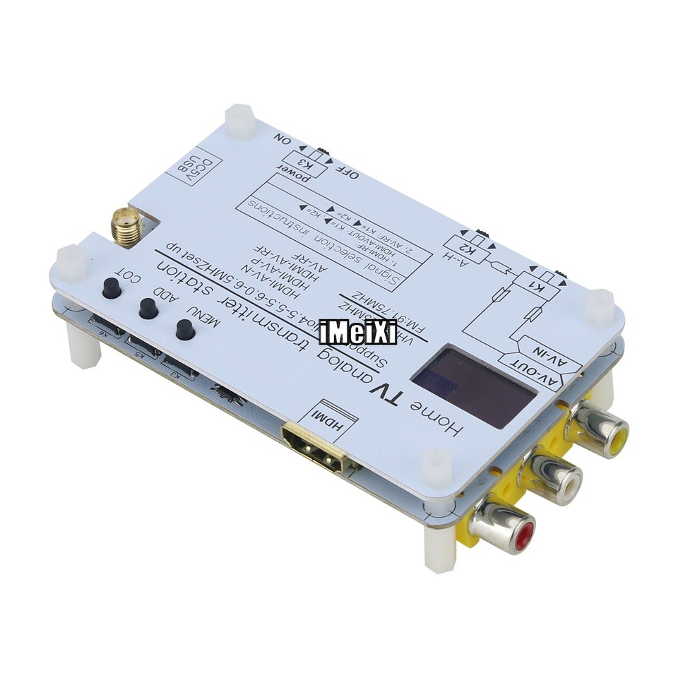 Analog TV Signal Transmitter Home TV Transmitter with OLED Display Fit ...