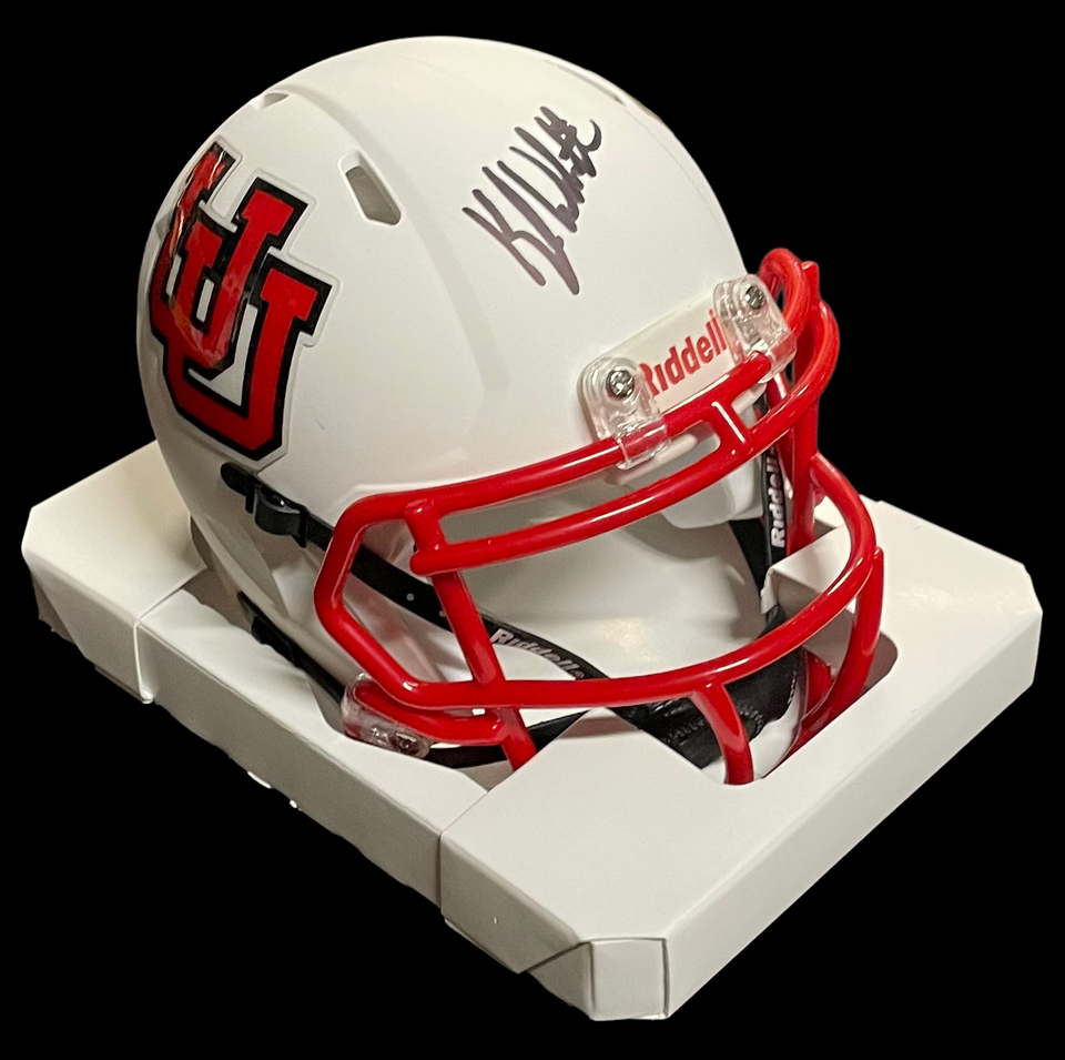 KYLE WHITTINGHAM SIGNED UTAH UTES RIDDELL SPEED MATTE MINI HELMET JSA ...