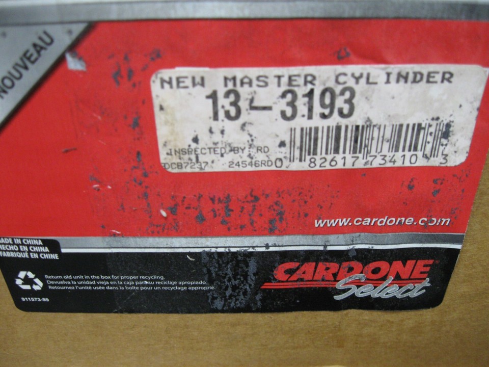 Cardone 13-3193 Brake Master Cylinder Replaces GM 15183822 19209191 | eBay