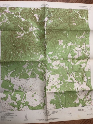 VINTAGE, 1953, US GEOLOGICAL SURVEY, HELOTES, TX. TOPOGRAPHICAL MAP | eBay