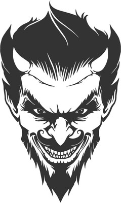 Detailed Devil vinyl decal sticker satan goth metal lucifer horror ...