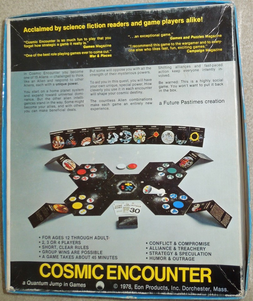 1978 Eon Games Cosmic Encounter Outer Space Sci-Fi Classic, Only 1 ...