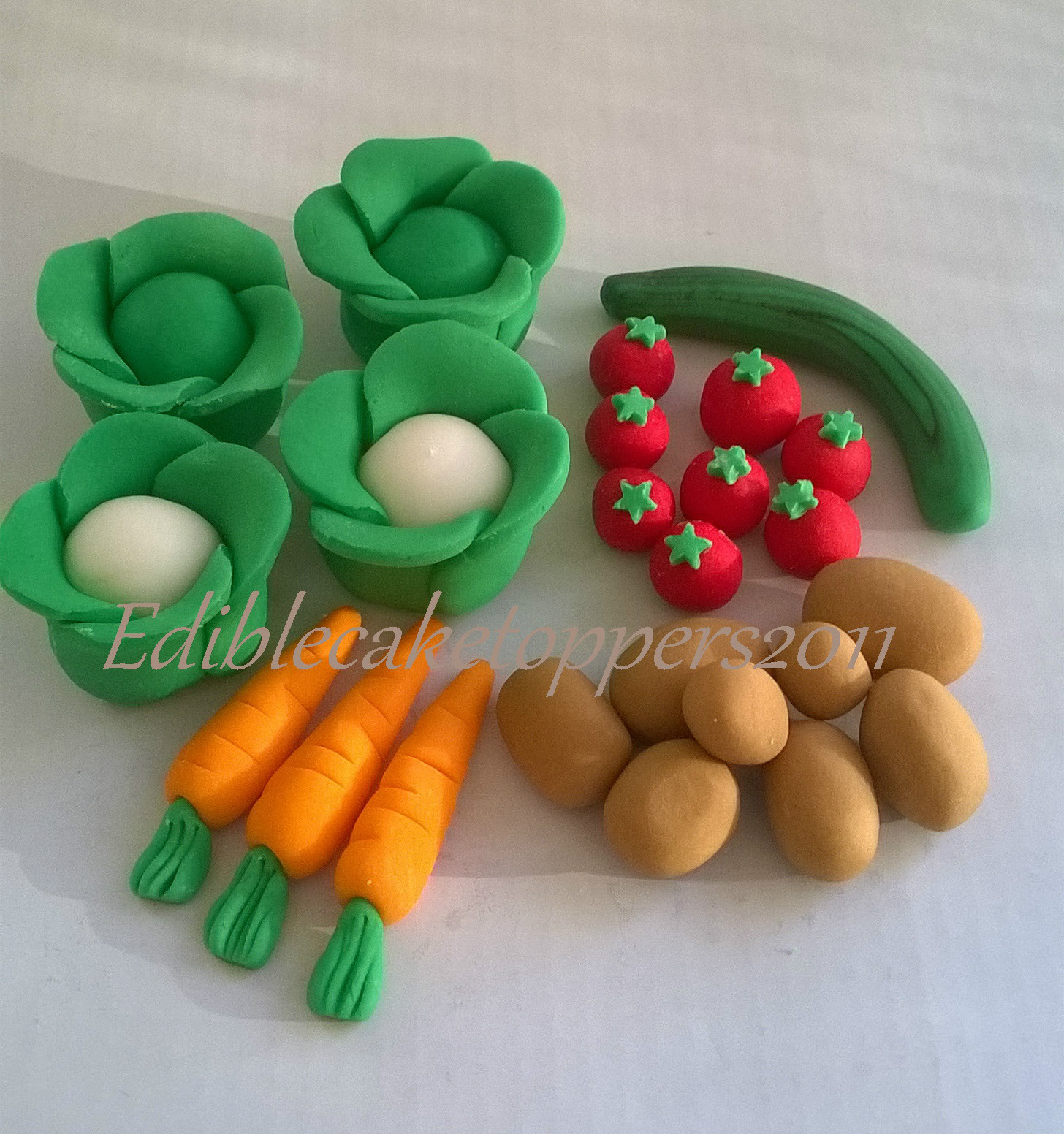 Peter rabbit style handmade edible garden veg cake topper birthday ...