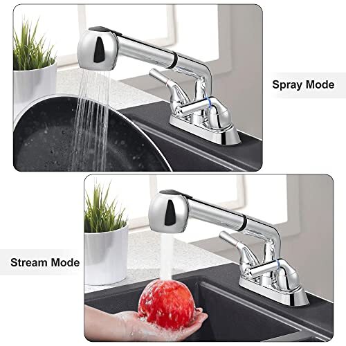 Utility Sink Faucet with Sprayer Laundry Room Faucet with Pull Out ...