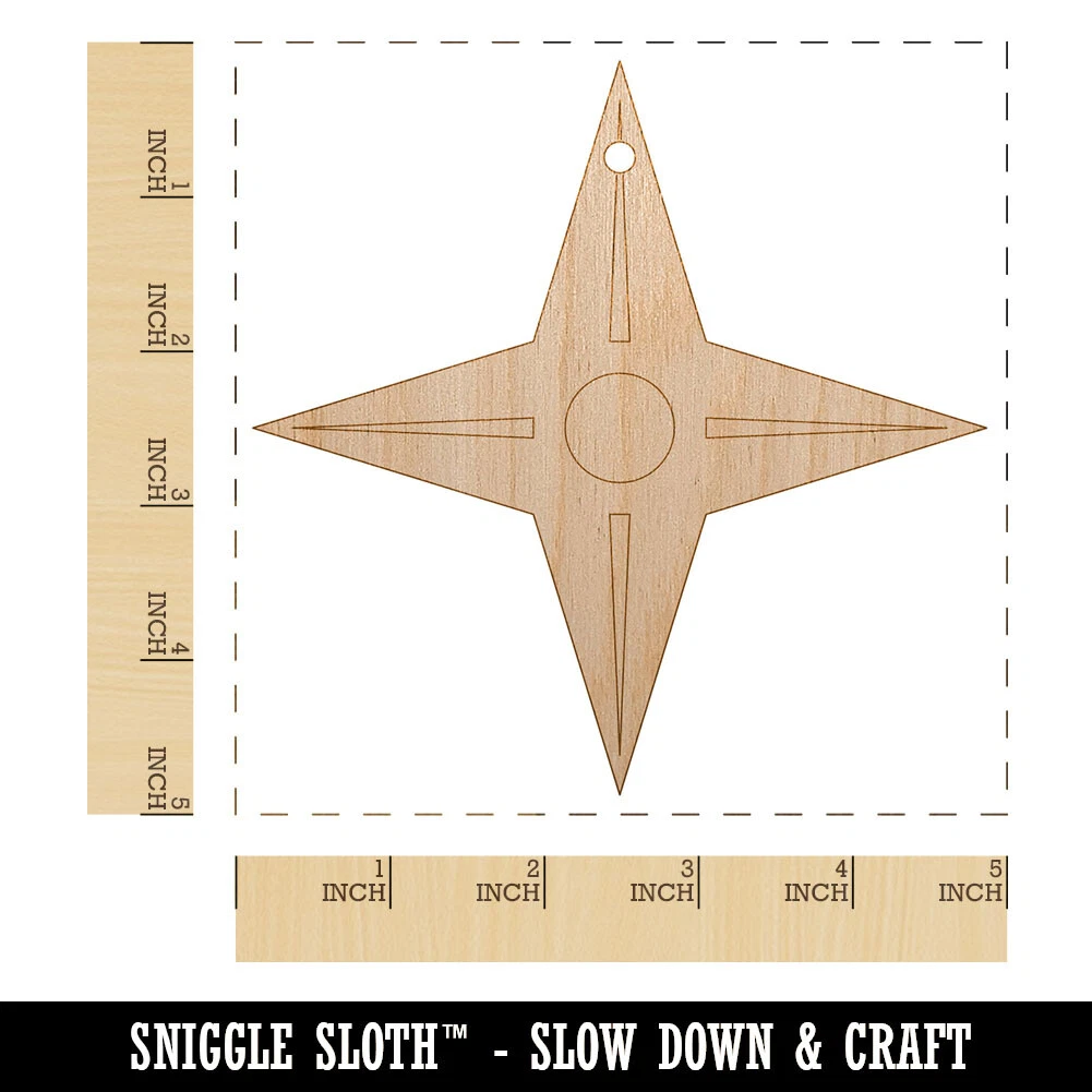 5 Point Ninja Star Outline