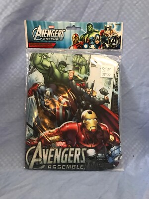 Marvel Avengers Assemble Stretchable Fabric Book Cover Fits 10x8” BRAND ...