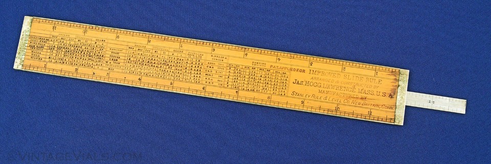 Extraordinary! STANLEY HOGG’S Patent German Silver Bound Slide Rule | eBay