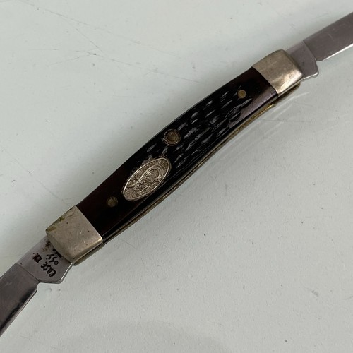 Vintage Case XX Small Pen Knife 62033 SS Jigged Bone Handle Made in USA ...