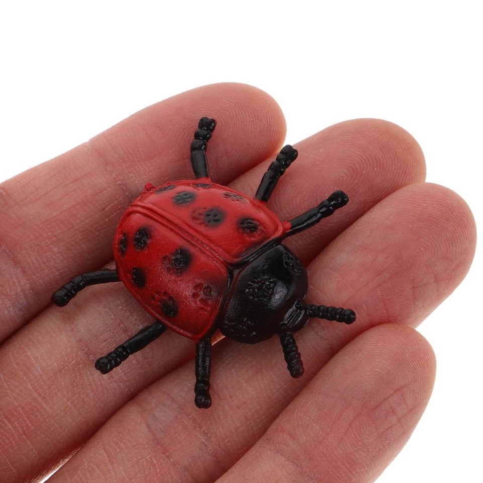 30 Pcs Ladybug Ornament Simulated Insects Plastic Toy Simulation Toys ...