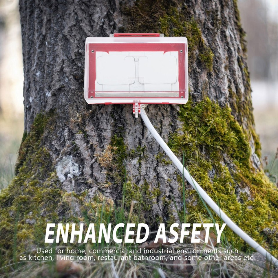 4 Pcs Wall Switch Outlet Covers Box Clear Lockable Plug Cover for ...