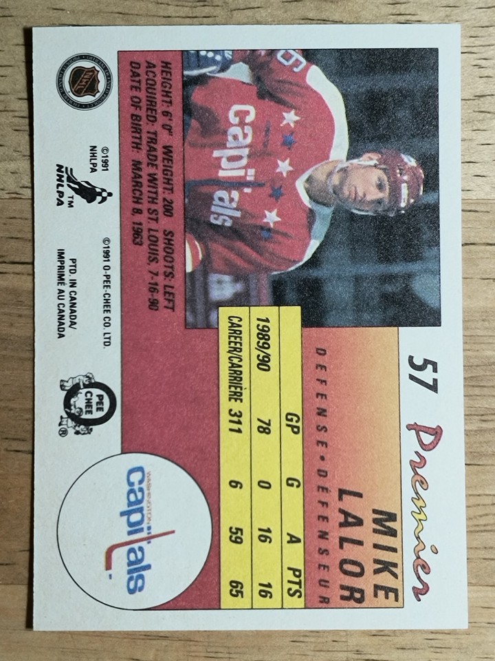 1990-91 OPC Premier #57 Mike Lalor RC | eBay