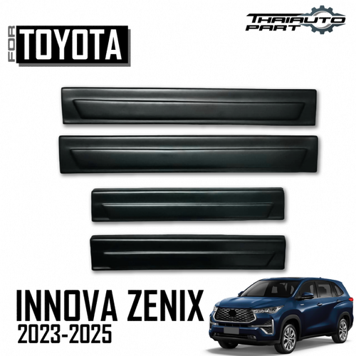 Scuff Plate Trim Sill Door Step Cover Matte Black For Toyota Innova ...