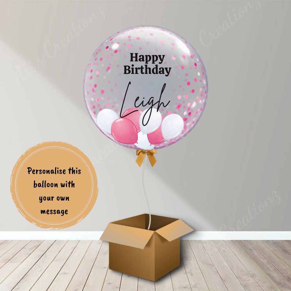 Personalised Surprise Holiday Reveal Balloon In a box with Next-Day ...