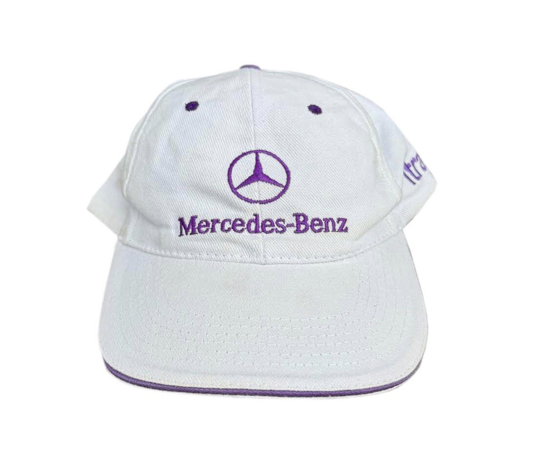 Vintage Mercedes-Benz White / Purple Hat Men’s One Si… - Gem