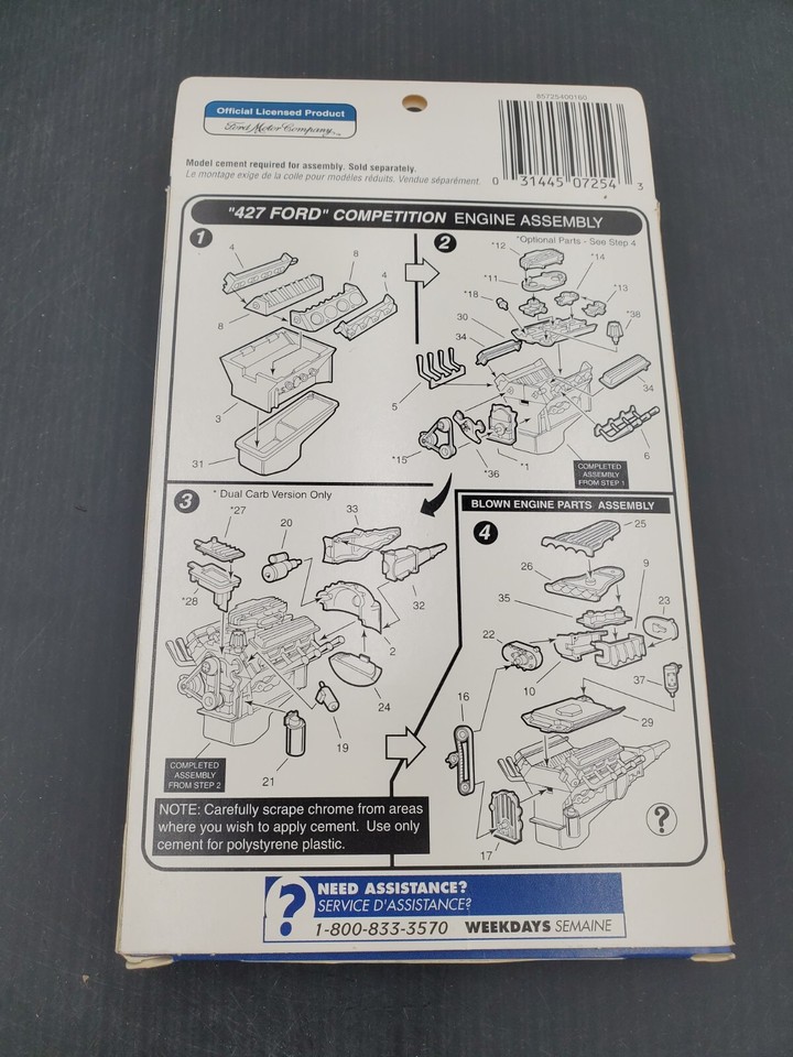 1/25 REVELL-MONOGRAM Parts Paks Ford 427 c.i. V-8 Engine | eBay