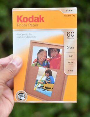 Kodak Printer Photo Paper Instant Dry Gloss 4x6 44 lb 6 Mil | eBay