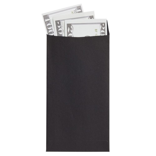 100 Pack Black Money Envelopes for Cash, Budgeting, Money Saving, 3.5x6 ...