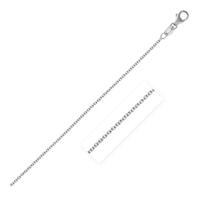 14k White Gold Round Cable Link Chain (1.50 mm) | eBay