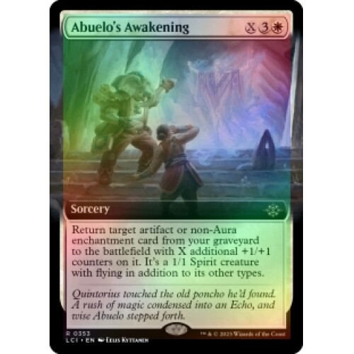 Foil Abuelo's Awakening (extended Art) X4 M/NM MTG The Lost Caverns Of ...