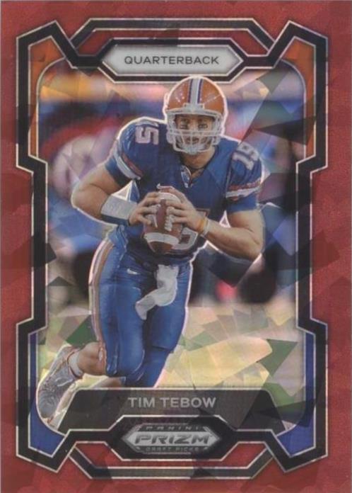 2024 Panini Prizm Draft Picks - Tim Tebow #35 Red Ice Prizm for sale ...