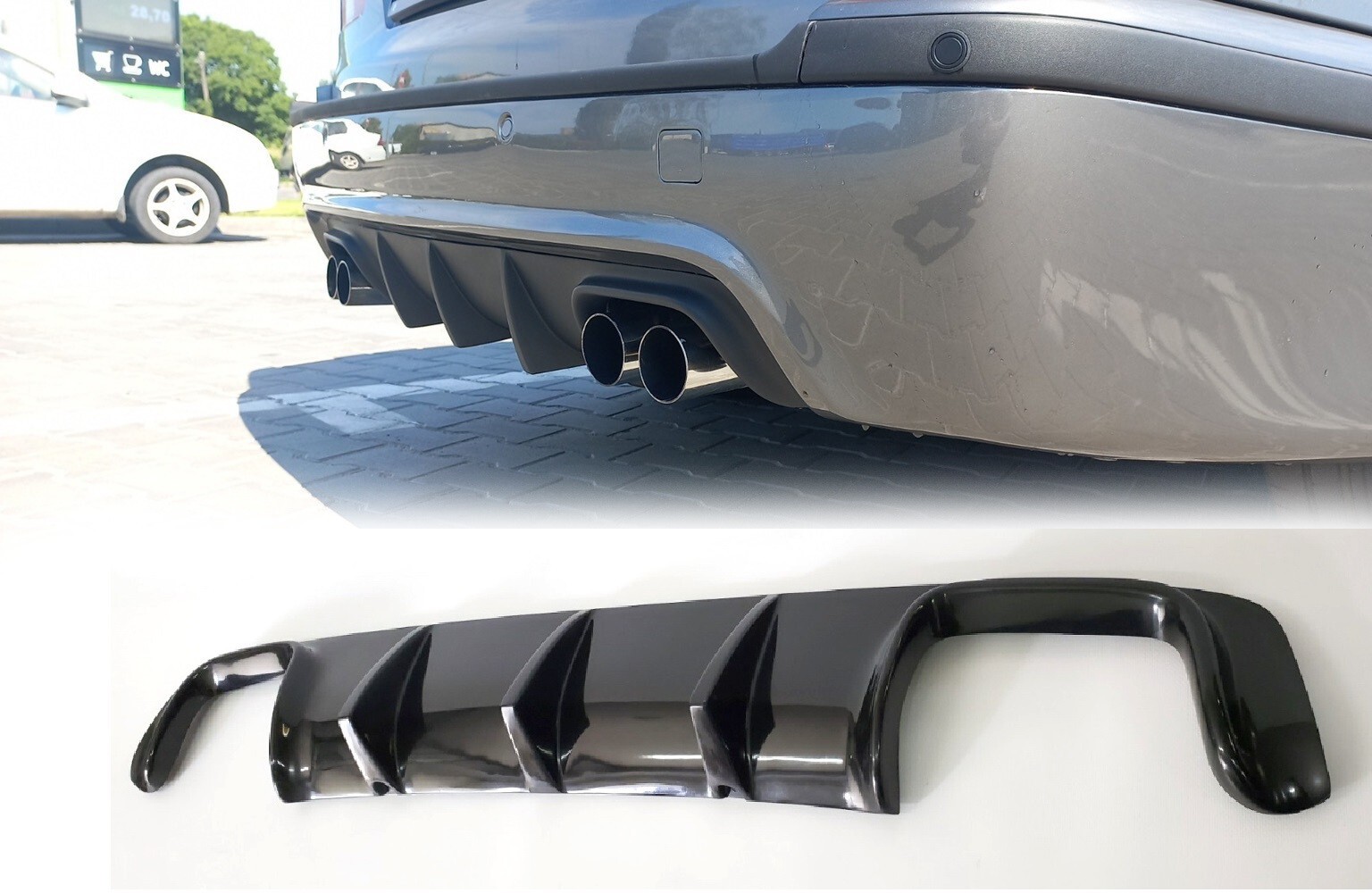 BMW E39 REAR BUMPER Diffuser TOURING and sedan Lip splitter M5 HM LIP ...