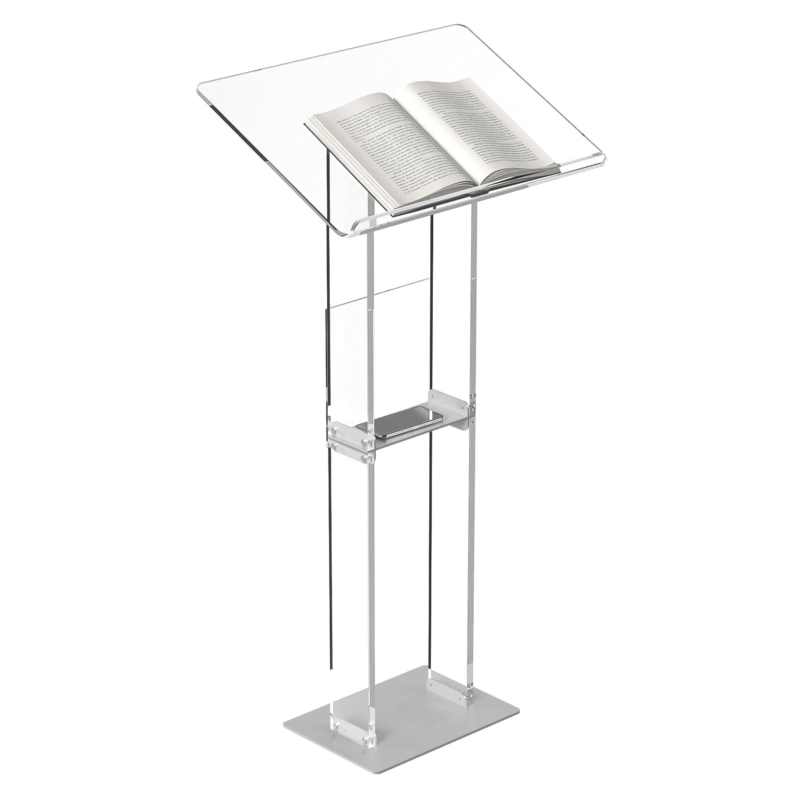 Acrylic Podium Stand, Clear Lecterns & Pulpits for Classroom, Weddings ...