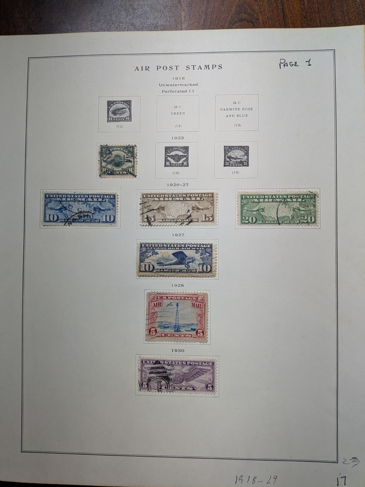 US Air Post Stamps 1918-1969 LOT of 11 Scott Pages Neatly Hung | eBay