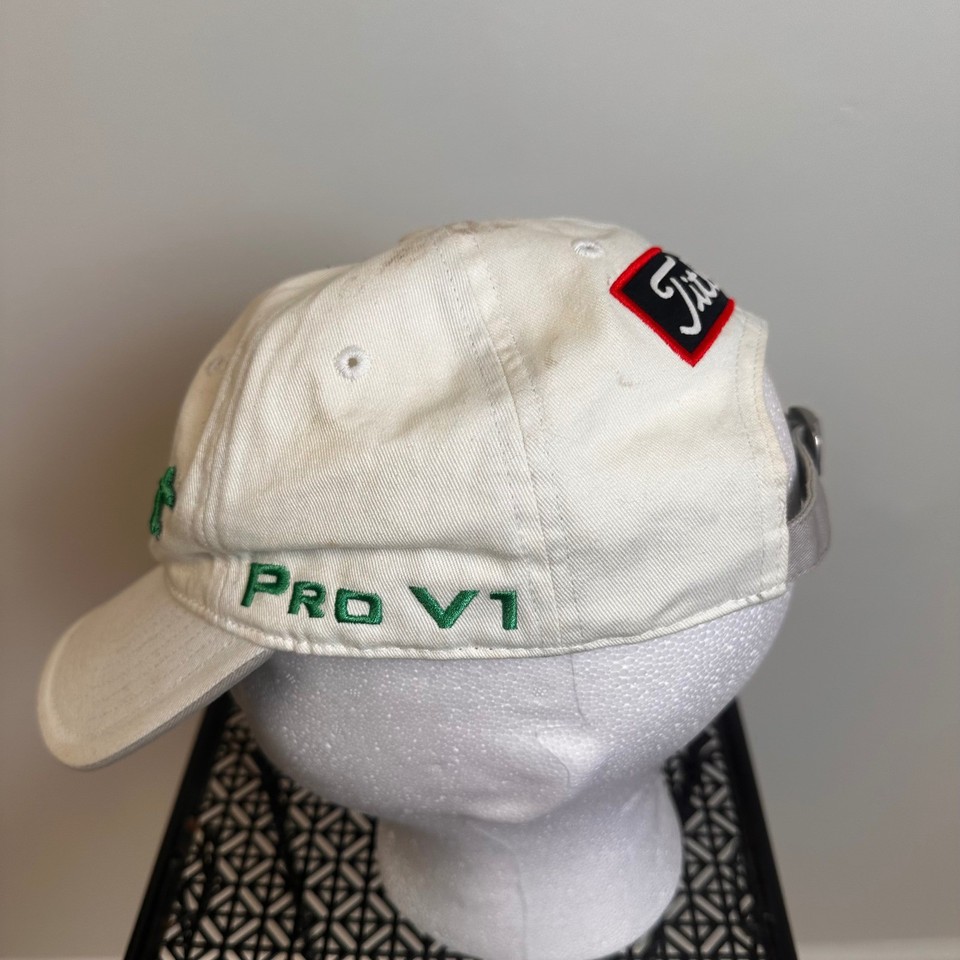 Titleist Pro V1 Golf Hat Cap Adjustable White Green Embroidered Logo | eBay
