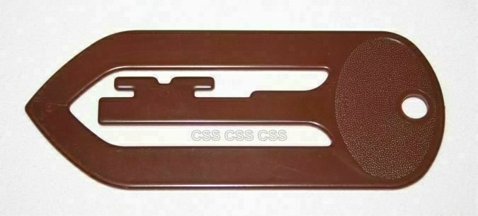 Tupperware Vintage Giant Jumbo Large Plastic Brown Key Shaped Paper ...