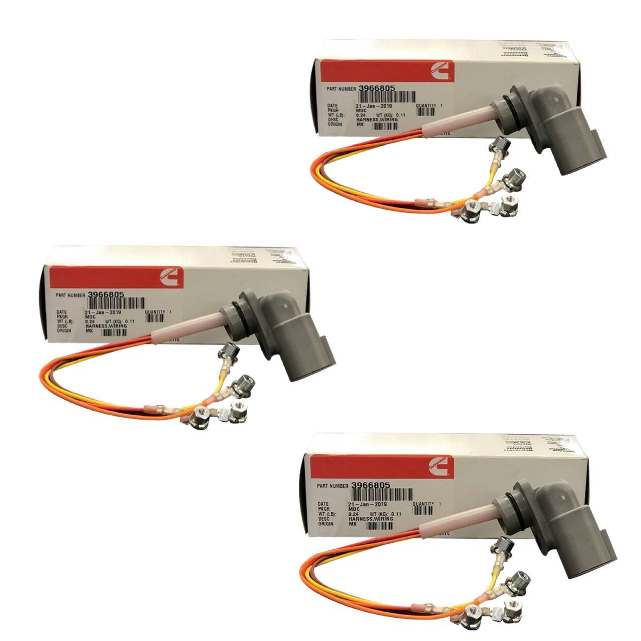 3 Pack 3966805 Fuel Injector Wiring Harness for Cummins / 03-05 5.9L ...