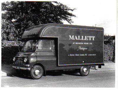 BMC JU 250 Van original b/w Promotional Photo for Mallett Antiques in ...