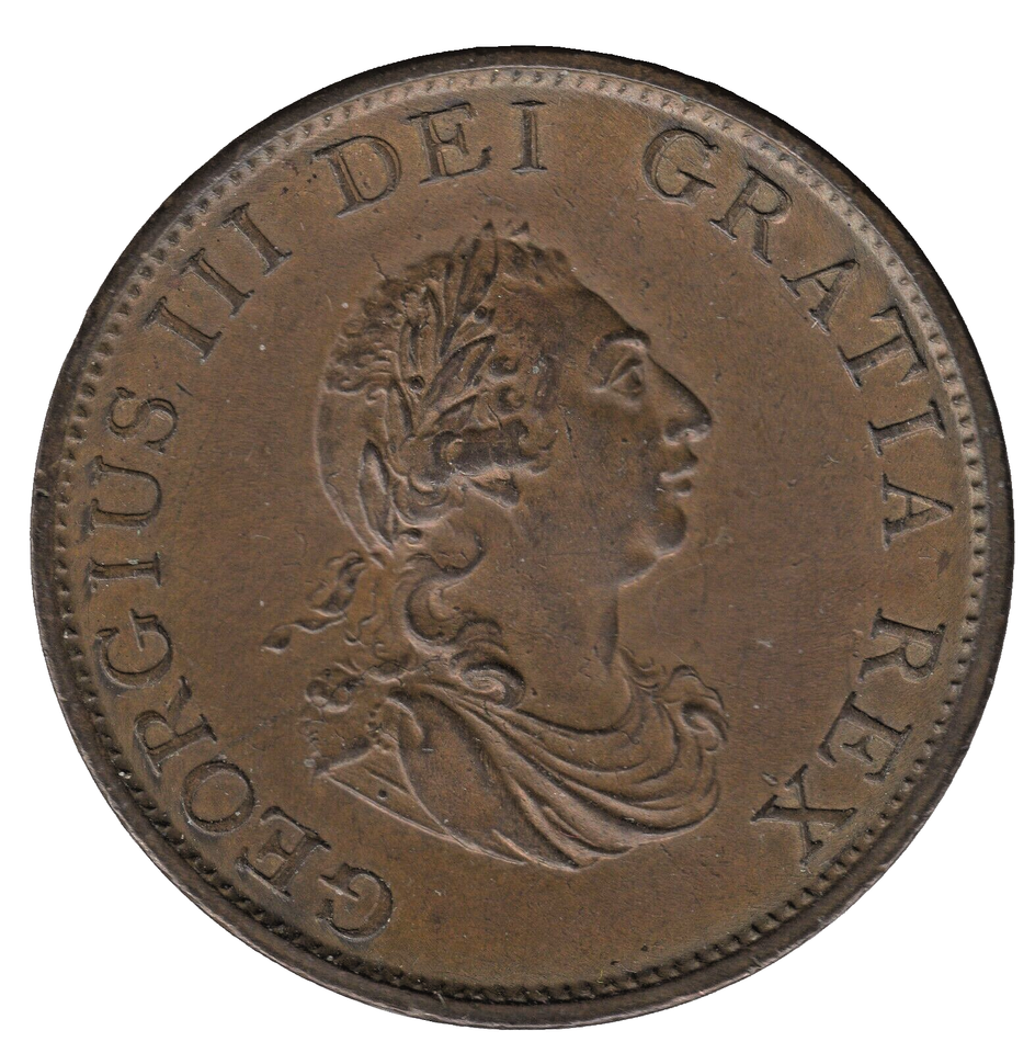 1799 British George III Half Penny Coin 5 Incuse Gunports | eBay UK