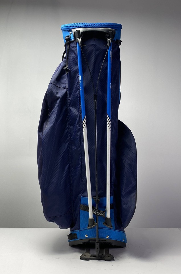 Titleist Stand Bag Blue White 4-Way Divide Single Strap Golf Bag | eBay