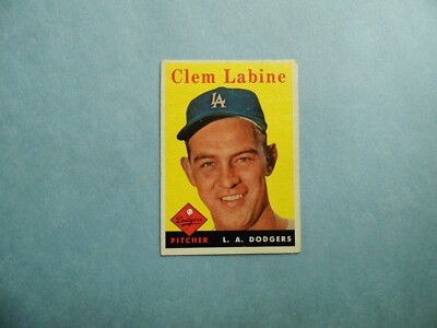 Clem Labine 1958 Topps Card No. 305 VG Plus | eBay