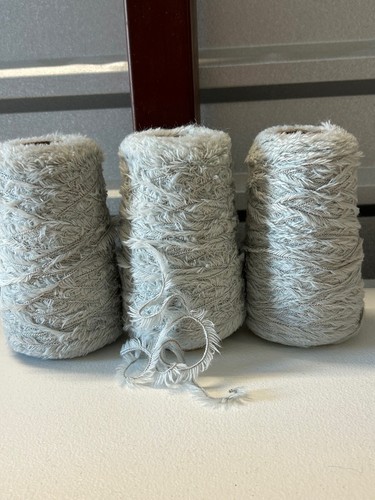 NICE Lot 3 Spool Cone Peru Eyelash Baby Alpaca Wool Yarn 1lb 14oz 852gr ...