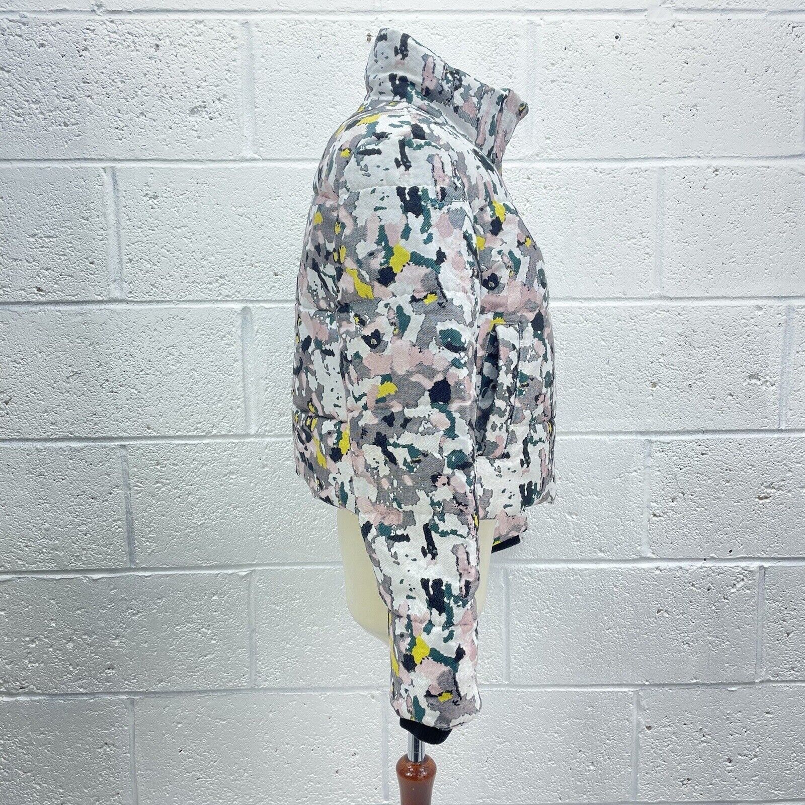 SUPERDRY Y2K GREY CAMO PRINT PINK GREEN THICK PADDED CROPPED JACKET ...