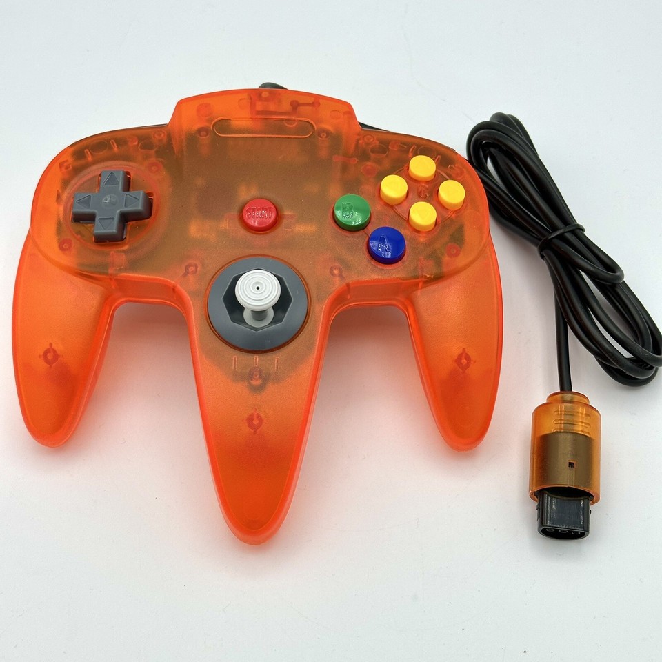 NEW Nintendo 64 N64 Clear Atomic Fire Orange Custom Console Bundle Set ...