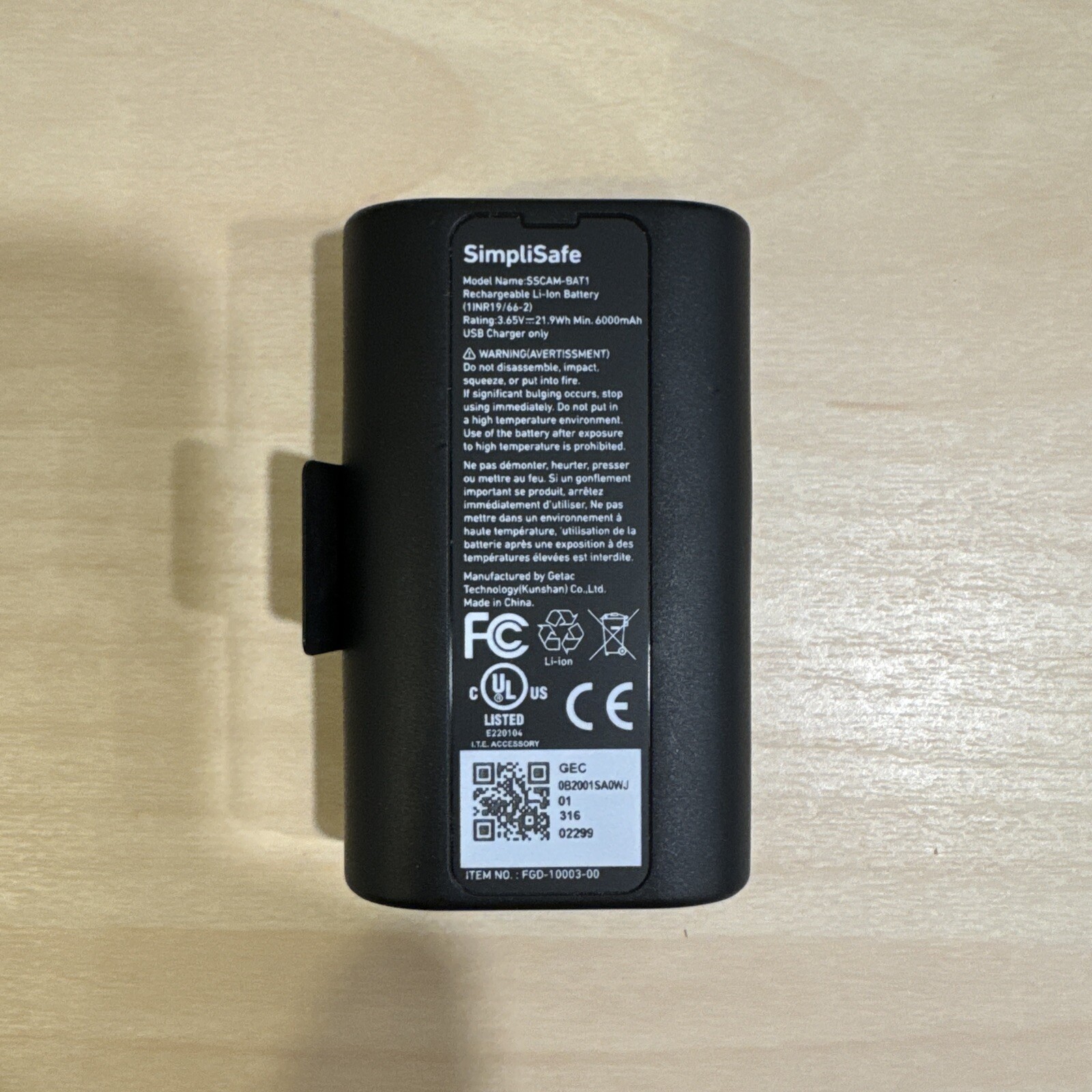 SimpliSafe Outdoor Smart Home Security Camera Extra Battery 1 Pack ...