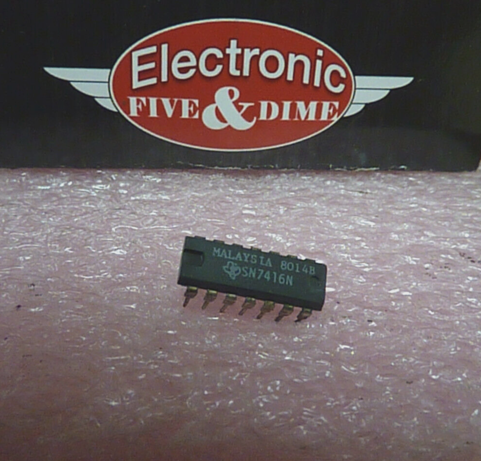 SN7416N Texas Instruments Inverter, TTL/H/L Series, 6-Func, 1-Input ...