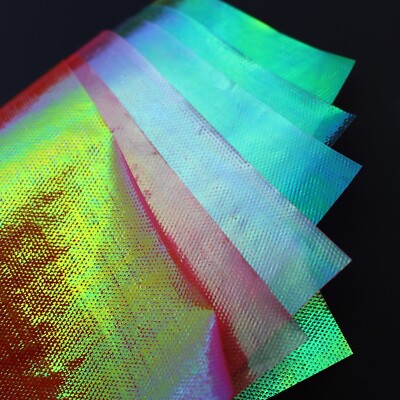 6 colors Thick Fly Tying Embossed Rainbow Film Shrimp Nymph Fly Tying ...