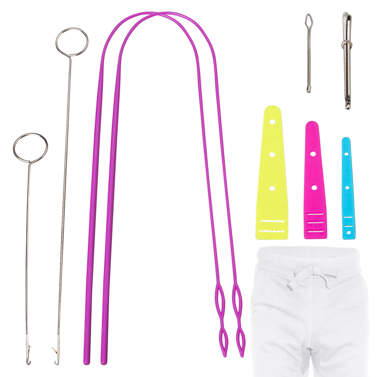 Flexible Drawstring Threader Sewing Loop Kit For Fabric Craft Turner ...