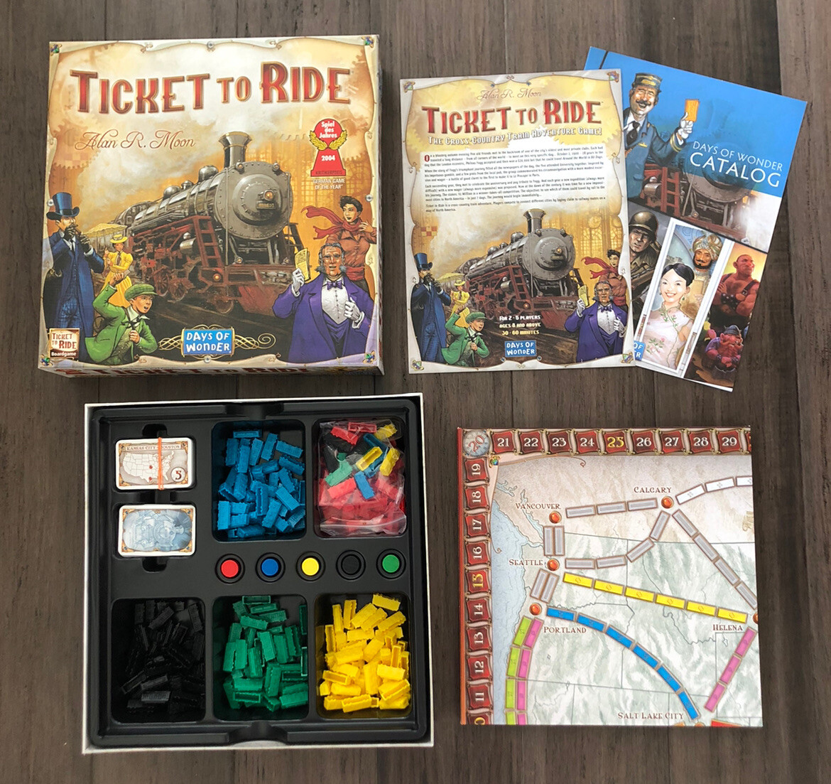 Ticket To Ride Alan R. Moon Days of Wonder Board Game Excellent ...