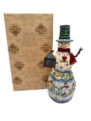 Jim Shore Winter's Light Snowman/Lantern Figurine (112253) Heartwood ...